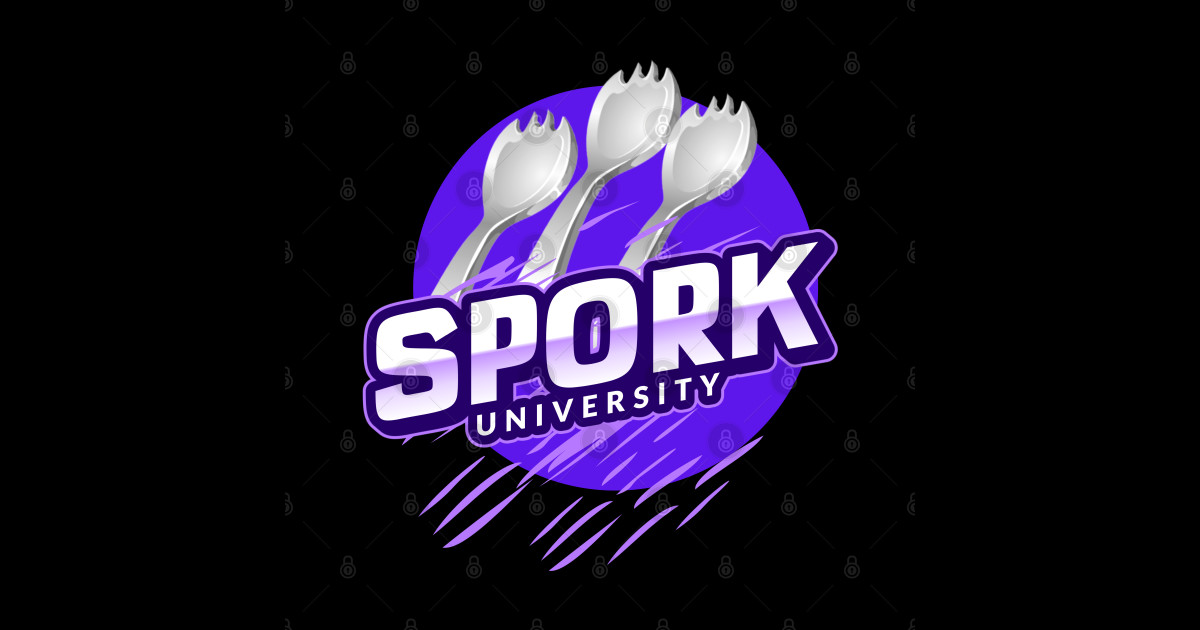 Spork U-niversity Purple - Spork - Sticker | TeePublic