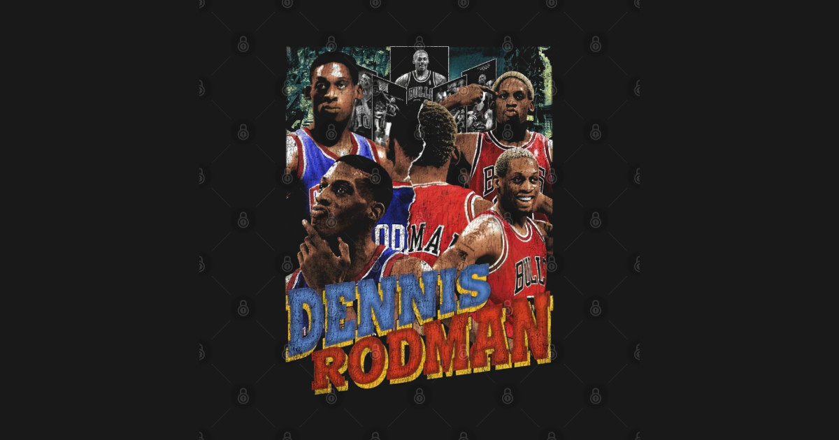 Dennis Rodman Vintage Bootleg - Dennis Rodman - T-Shirt | TeePublic