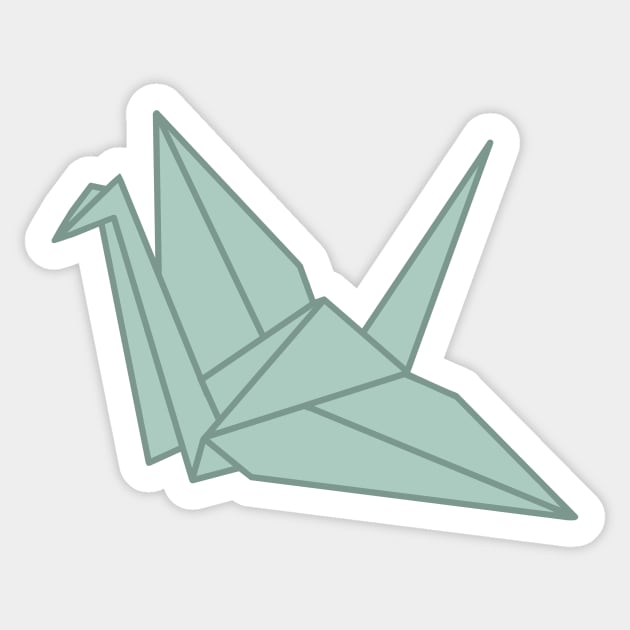 Paper Cranes Gray - Origami - Sticker | TeePublic