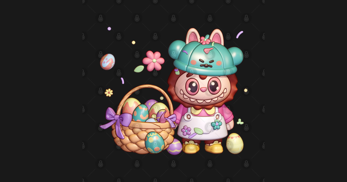 Labubu Easter Coquette Bow Cute Doll For Kids Girls - Labubu Easter - T ...