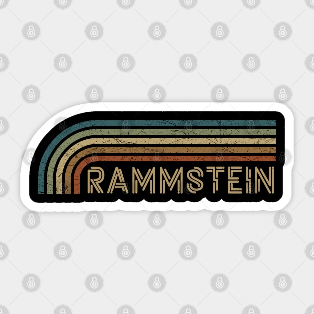 Rammstein Retro Stripes - Musician - Sticker | TeePublic