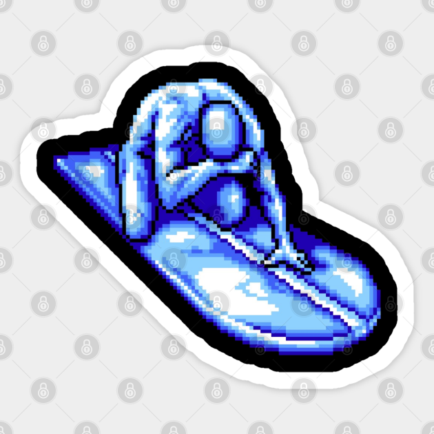 Sad Surfer - Silver Surfer - Sticker | TeePublic
