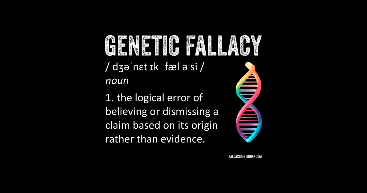 Genetic Fallacy definition - Logical Fallacy - Sticker | TeePublic