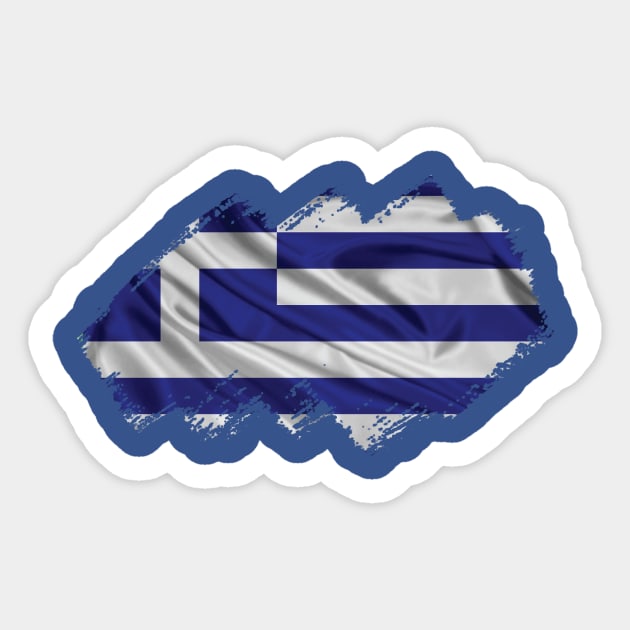 Greek Flag - Greek Flag - Sticker | TeePublic