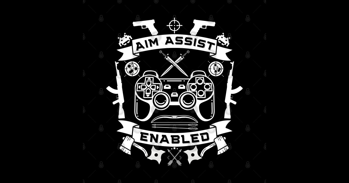 aim assist enabled - gamer - Gaming Remote Controller - Sticker | TeePublic
