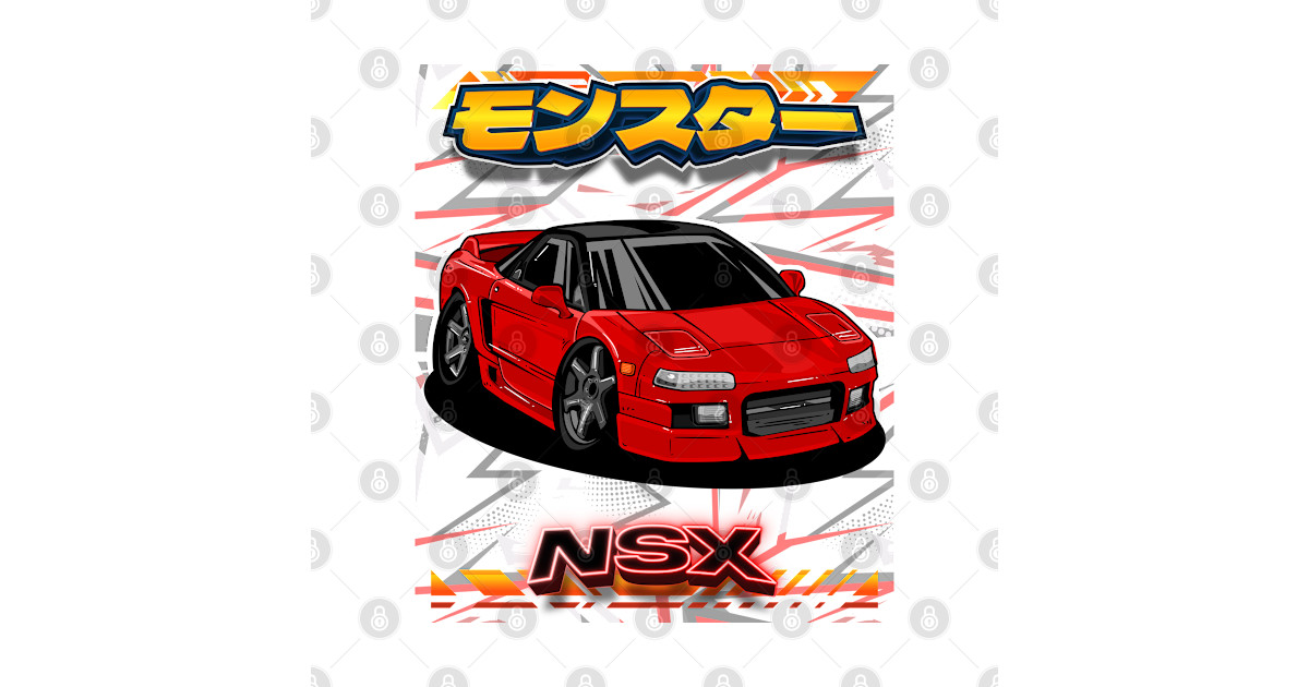 Honda NSX cartoon - Honda Nsx - T-Shirt | TeePublic