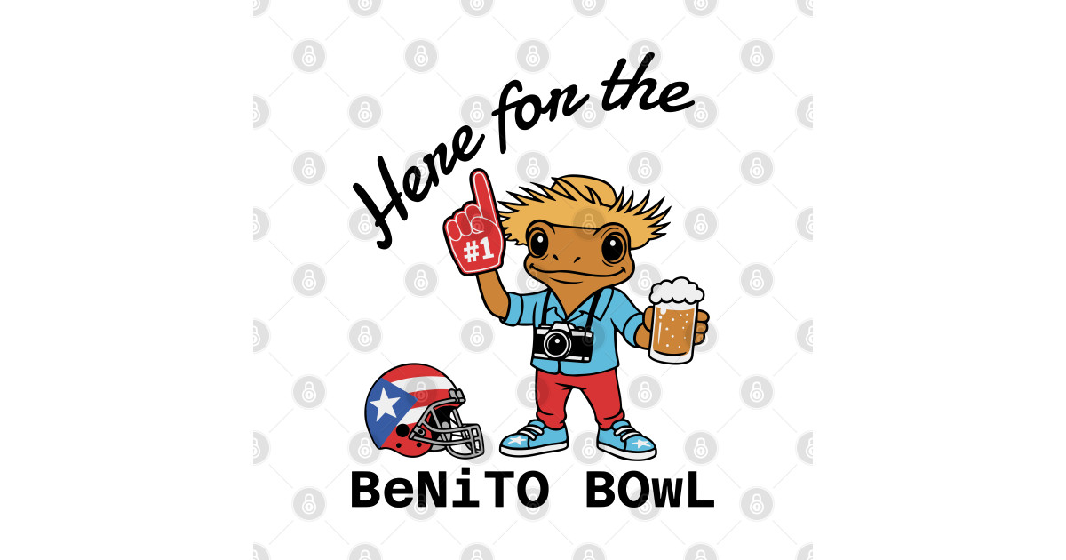 Here for The Benito Bowl Puerto Rico Flag Football - Here For The Benito Bowl Puerto Rico Fl - T ...