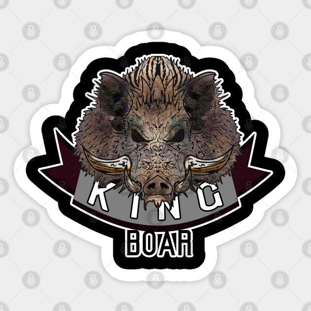 KING BOAR - Boar - Sticker | TeePublic