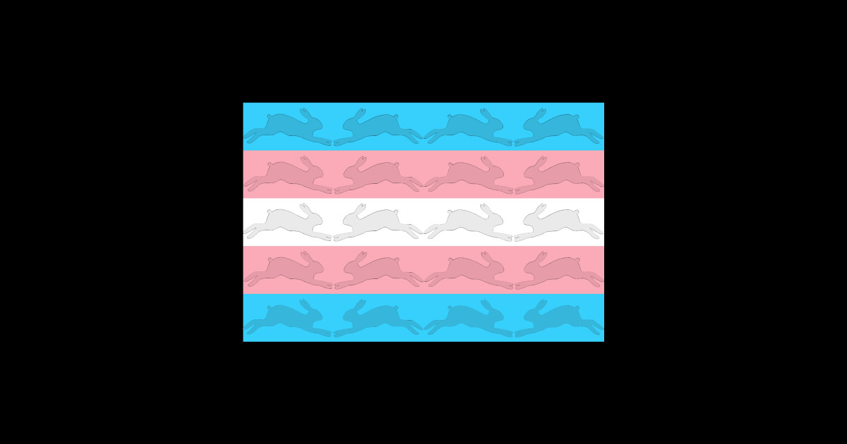 Trans Bunnies Pride Flag - Transgender Pride - Sticker | TeePublic