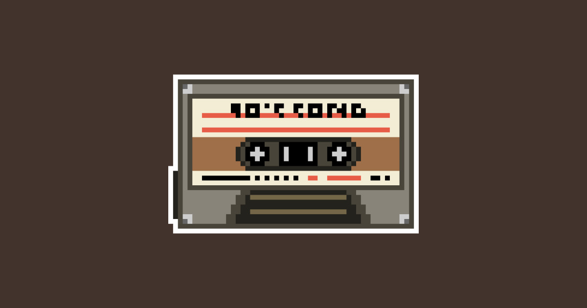 tape cassette retro 90's 8 bit pixel art - Retro - T-Shirt | TeePublic