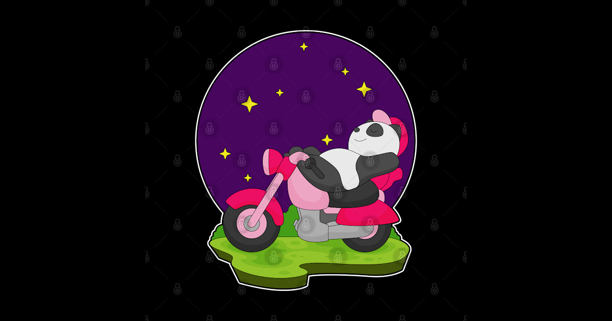 Panda Motorcycle - Motorcycle - Sticker | TeePublic