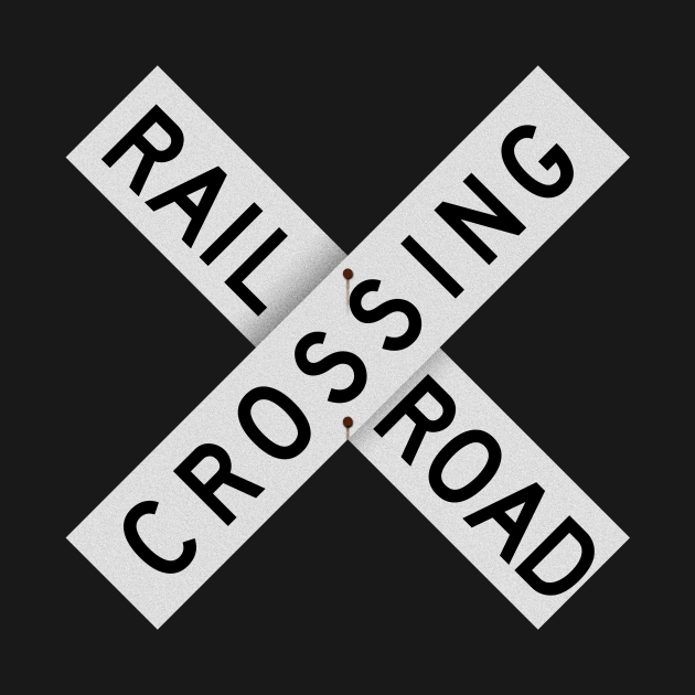 Railroad Xing Sign (classic) - Railroad - T-Shirt | TeePublic