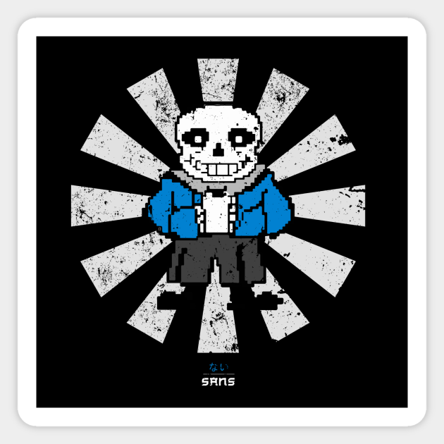 Sans Retro Japanese Undertale - Undertale - Sticker | TeePublic