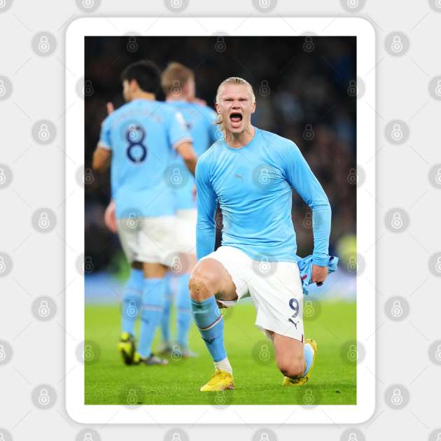 Haaland Last Minute Goal - Erling Haaland - Sticker | TeePublic