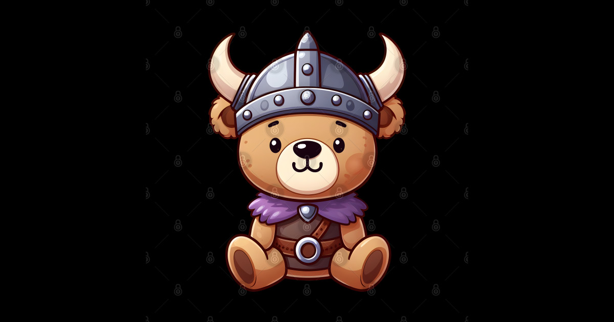 Cute Bear Viking Kawaii - Cute Bear Viking - Posters and Art Prints ...