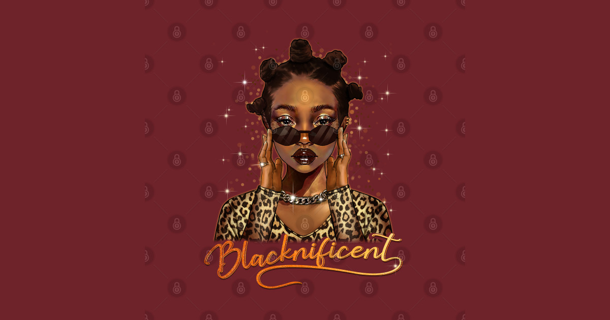 BLACKNIFICENT Beautiful Cute Anime girl Blm - Black Lives Matter - T ...