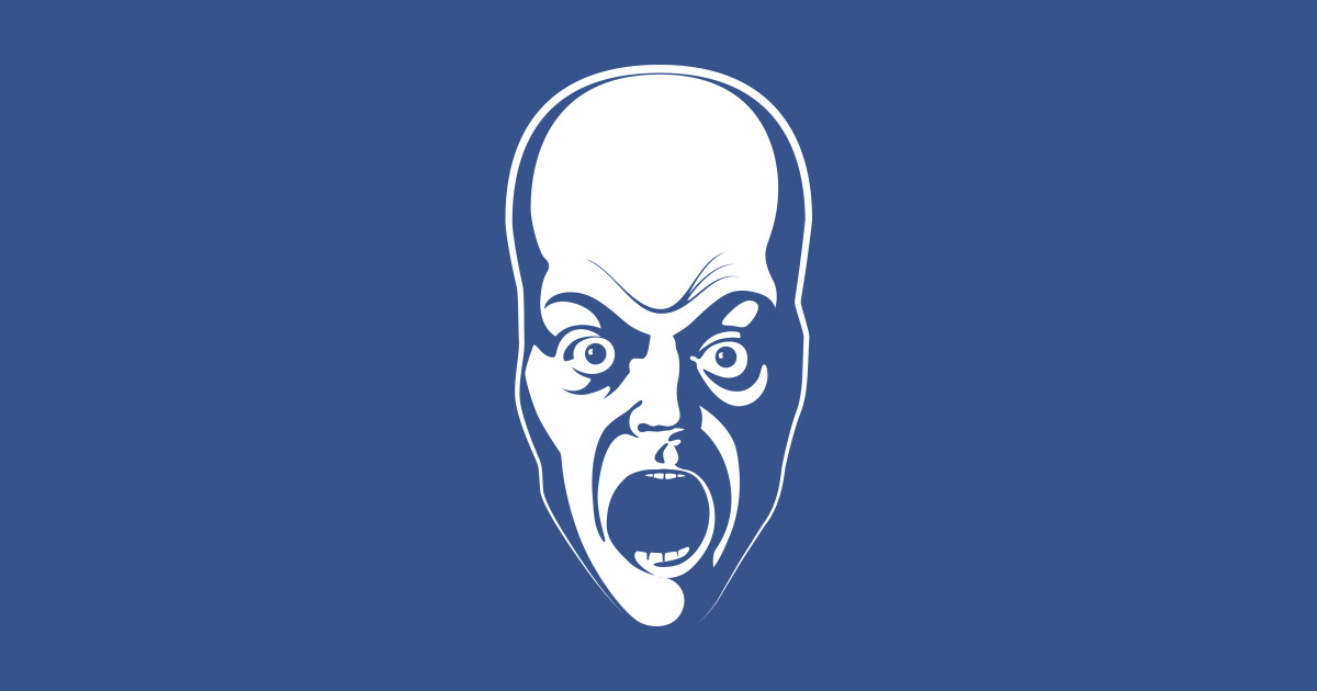 Crazy blue alian - Head Blue Crazy Alien - T-Shirt | TeePublic