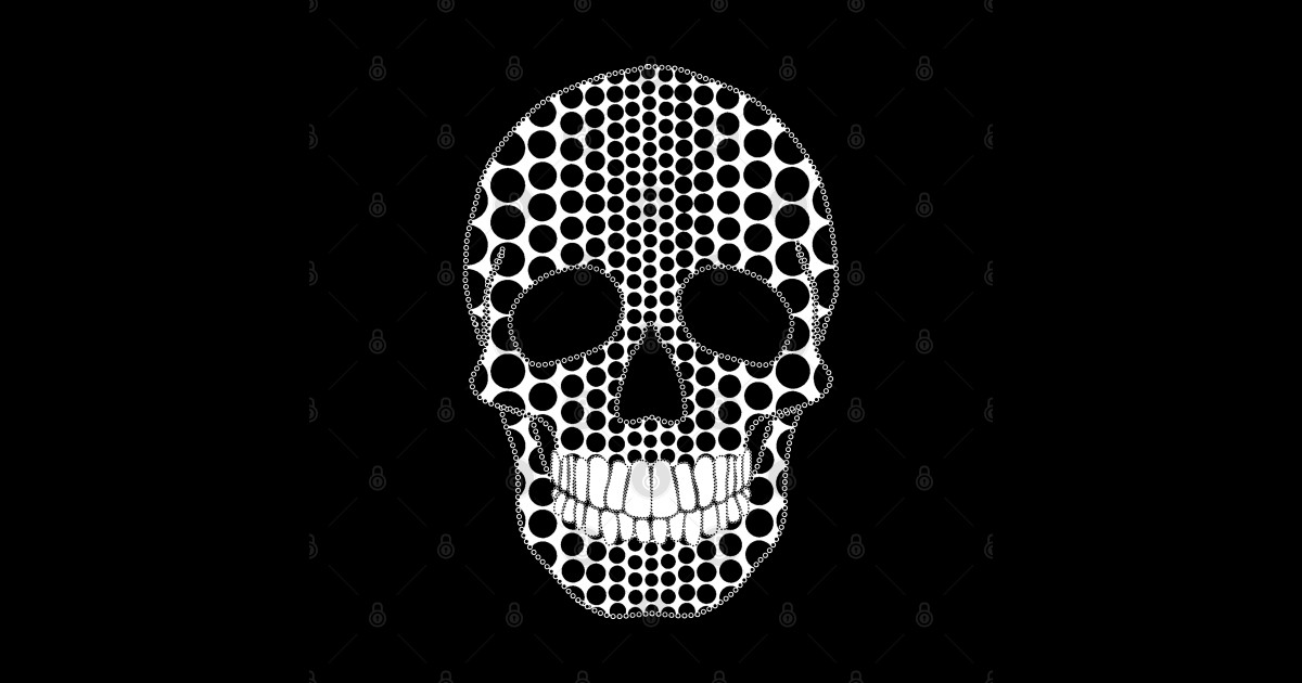 Two Tone Skull - Two Tone - Sticker | TeePublic