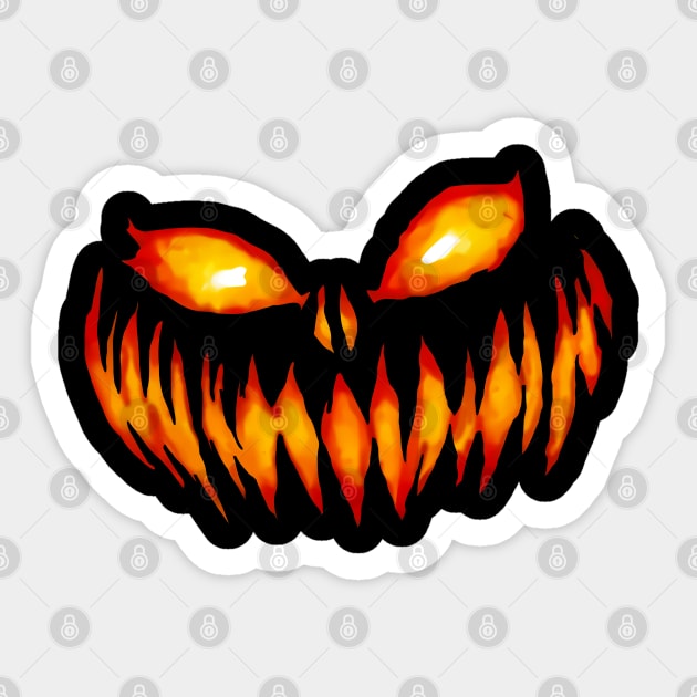 Nightmare Smile Fire - Halloween - Sticker | TeePublic