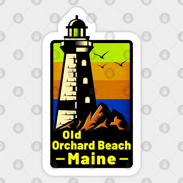 Old Orchard Beach Maine Sticker Decal 3.75" Lighthouse ME - Old Orchard ...