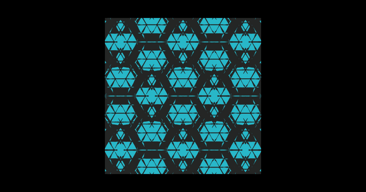 Black and Turquoise Goth Tiles - Retro - Posters and Art Prints | TeePublic