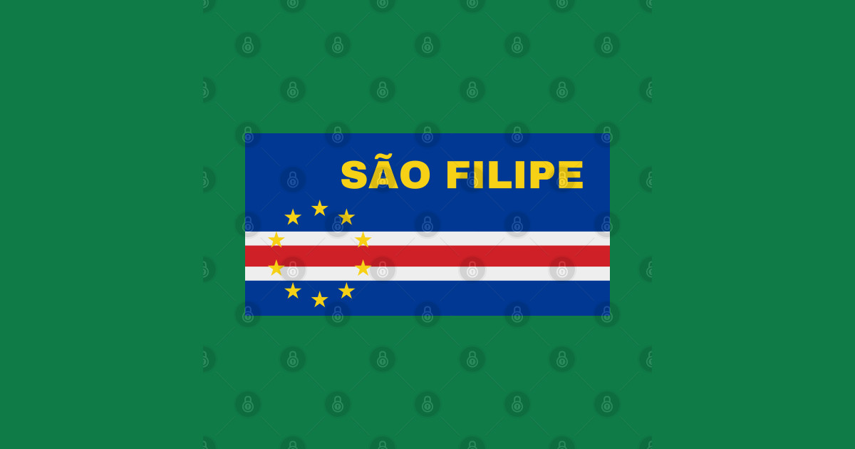 São Filipe in Cabo Verde Flag - Cape Verde - T-Shirt | TeePublic