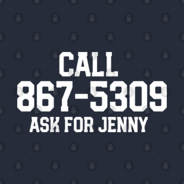 867-5309 - Song Lyrics - T-Shirt | TeePublic