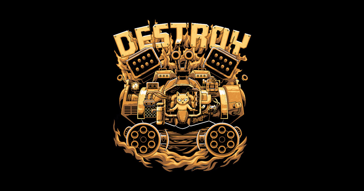 destroy cat - Destroy Cat - Sticker | TeePublic
