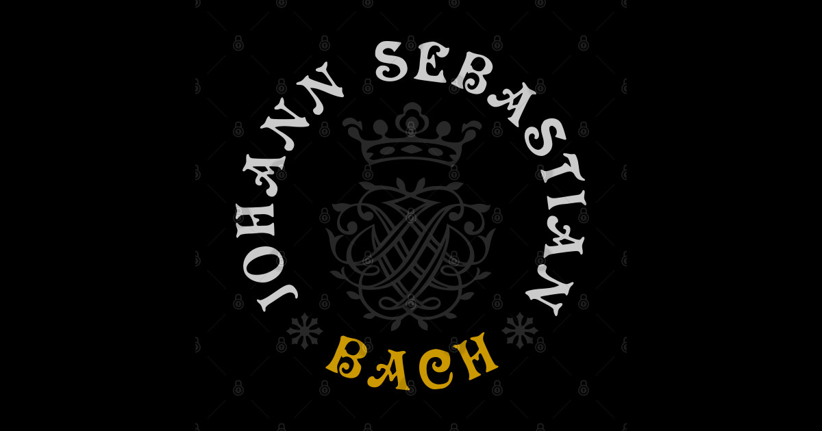 Johann Sebastian Bach - Monogram - Black/Silver/Old Gold - Bach ...