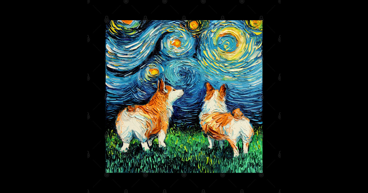 Corgi Night - Corgi - Sticker | TeePublic