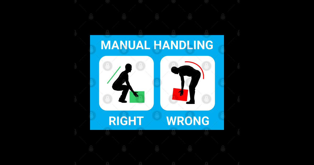 Safe manual handling. - Training - Sticker | TeePublic Safe manual handling. - Training - Sticker | TeePublic