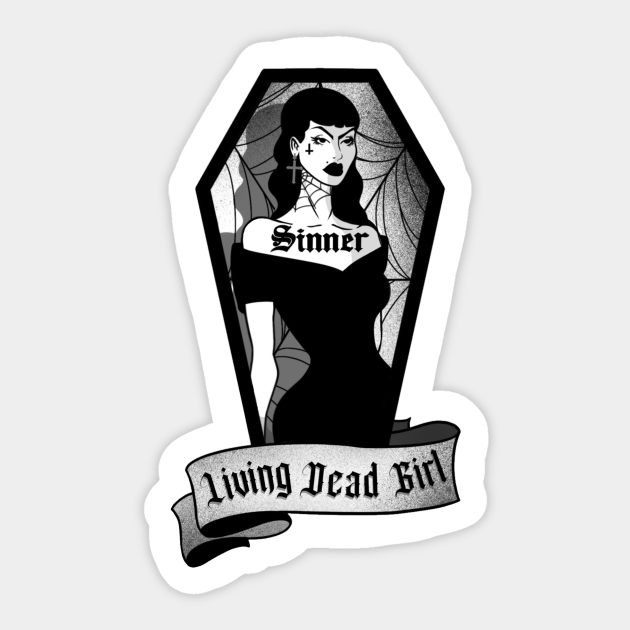 Sinner Girl Gothic - Gothic - Sticker | TeePublic