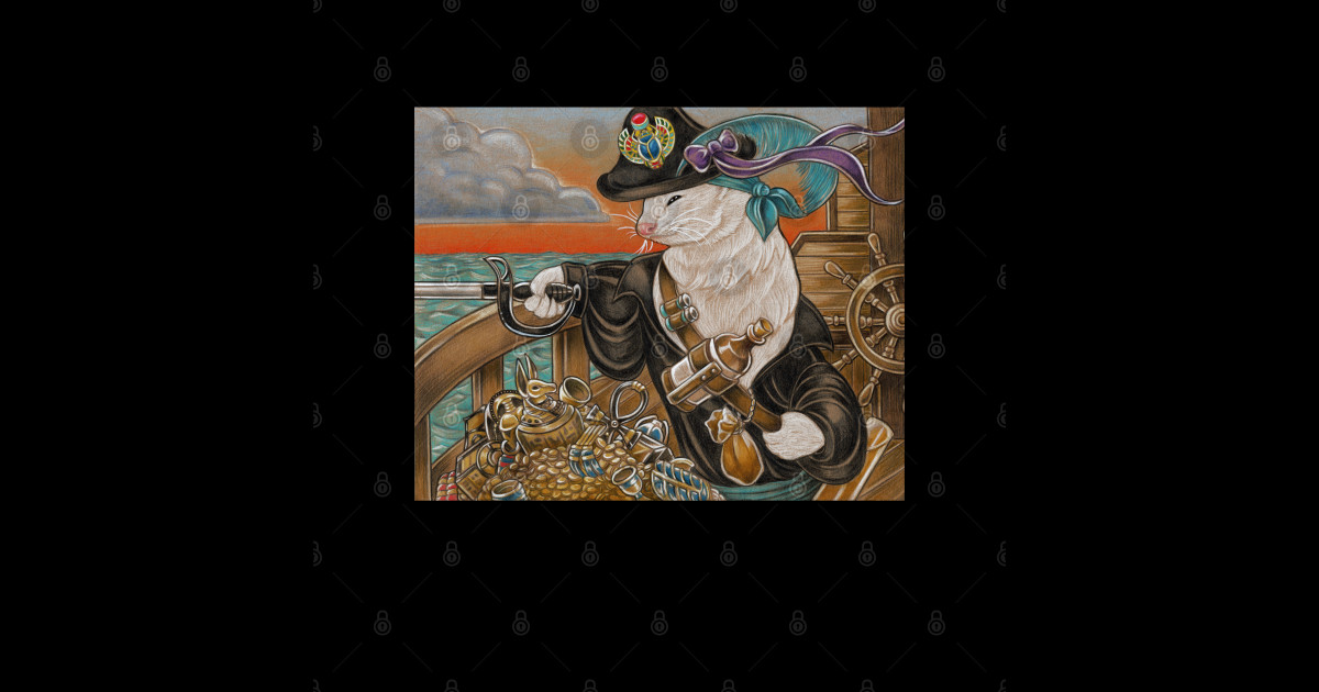 Ferret Pirate and Egyptian Treasure - Avast Me Hearties - Black ...