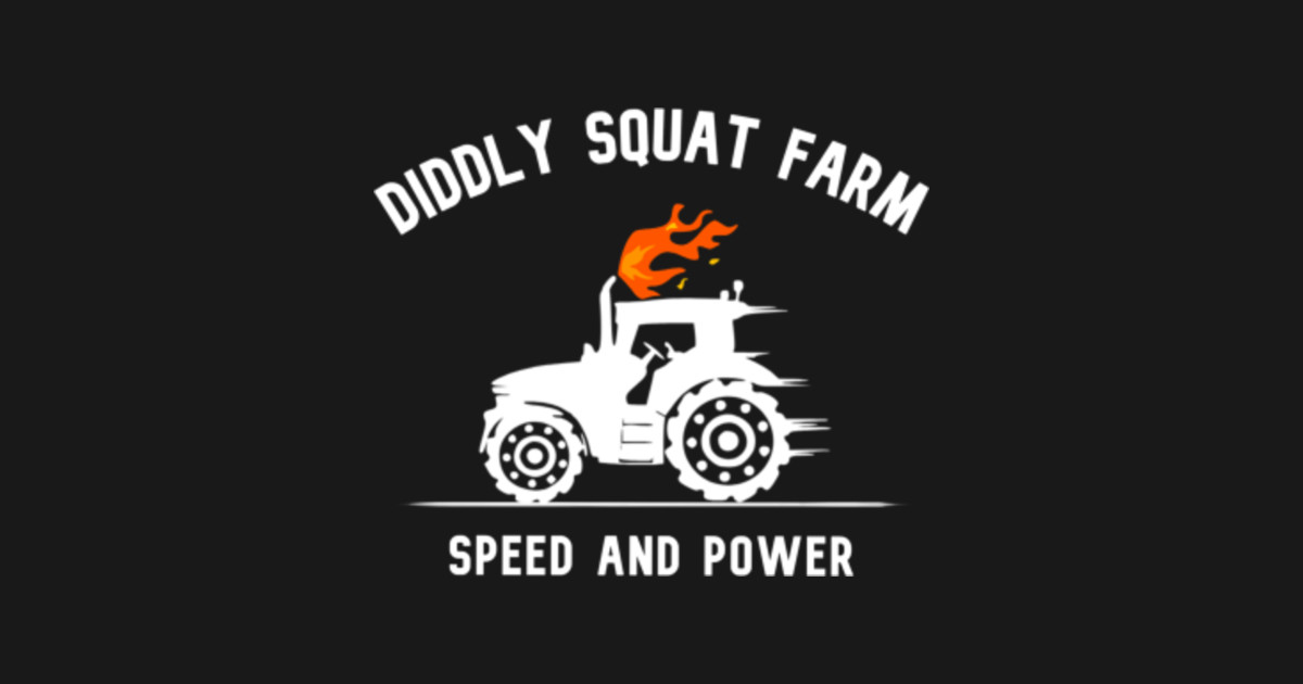 Diddly Squat Farm Shop Logo Tractor White - Diddly Squat - T-Shirt ...