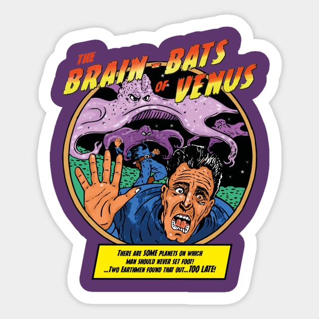 BRAIN BATS VERSION TWO - Retro Comics - Sticker | TeePublic
