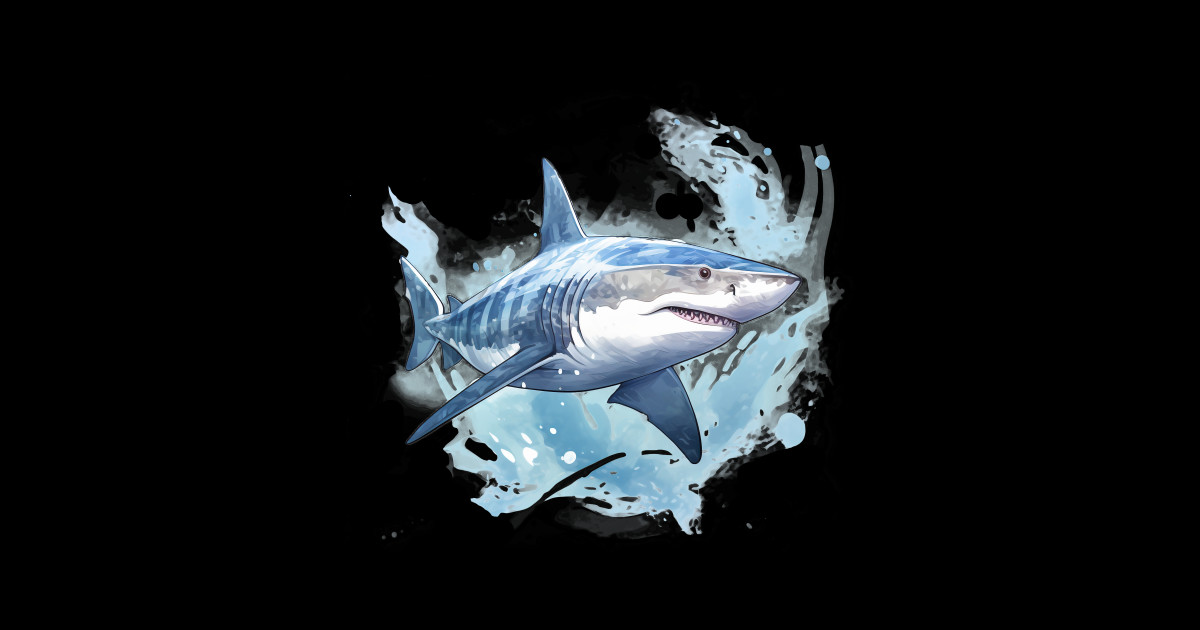 Blue Shark - Blue Shark - Sticker | TeePublic