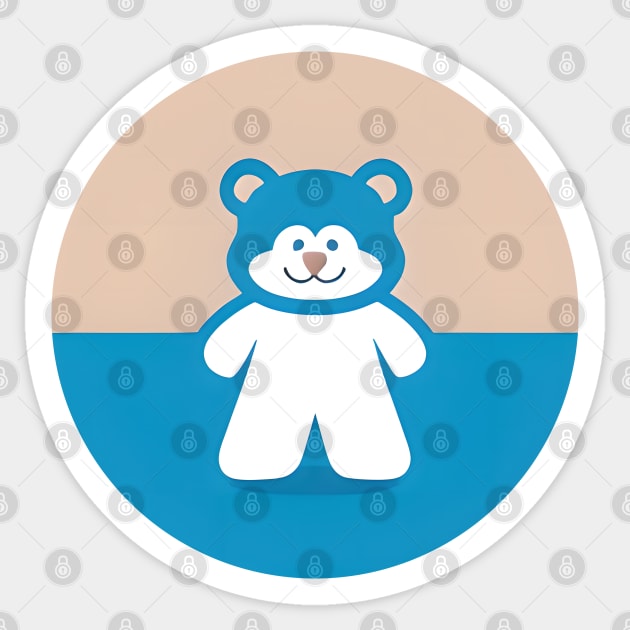 blue teddy bear - Baby Bear - Sticker | TeePublic