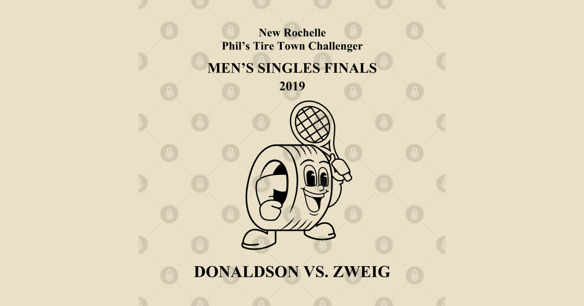 (Front + Back) Donaldson vs. Zweig New Rochelle Challenger (Black Text ...