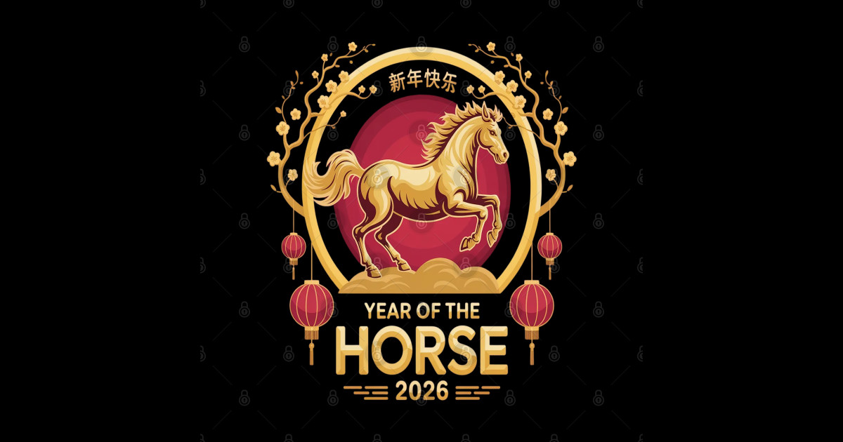 Happy New Year 2026 Year Of The Horse Lunar Zodiac - Happy New Year ...