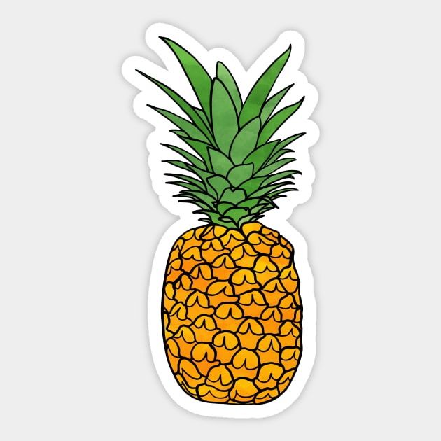 Sweet Pineapple Fruit - Summer Pineapple - Sticker | TeePublic