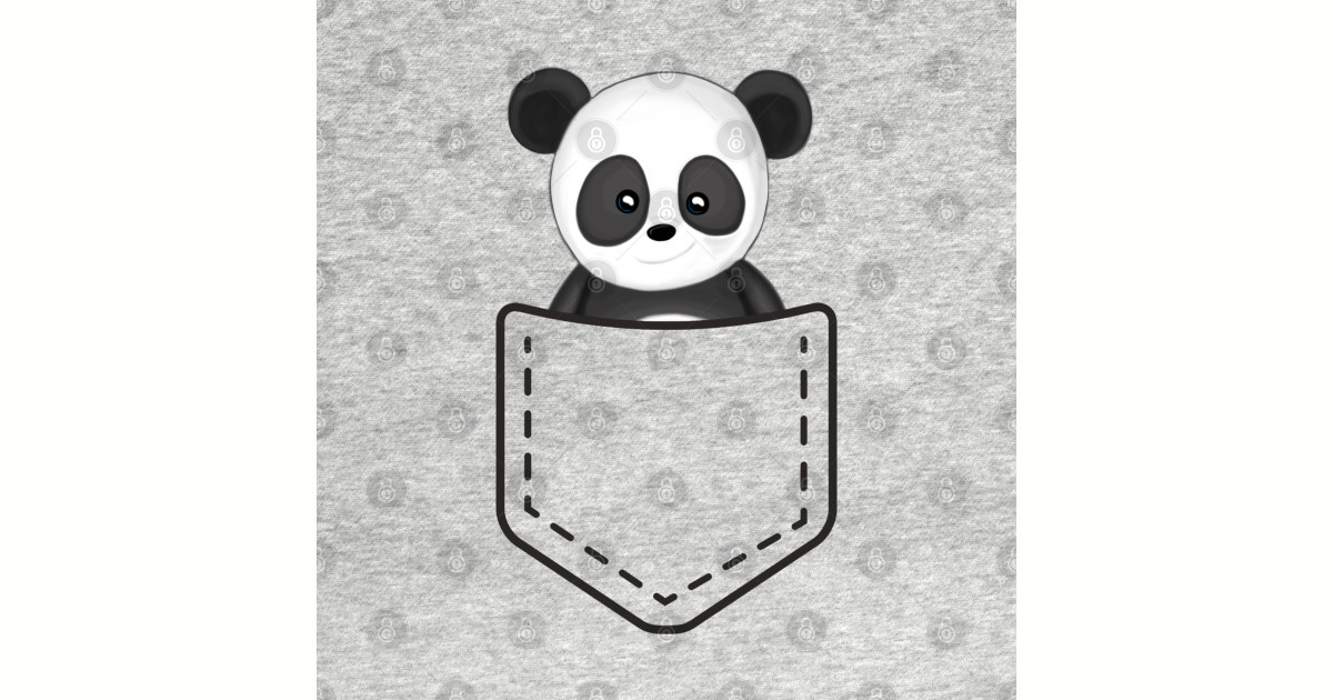 Panda in Pocket - Panda In Pocket - T-Shirt | TeePublic