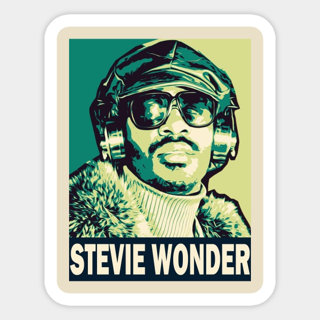 Stevie Wonder || Pop Art Poster - Stevie Wonder - Sticker | TeePublic