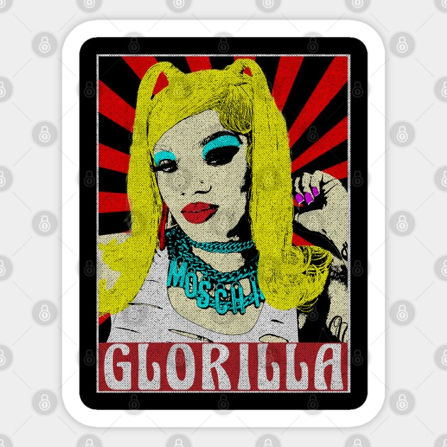 Glorilla Pop Art Style - Glorilla - Sticker | TeePublic