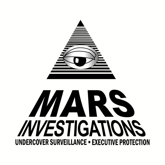 Mars Investigations logo - Veronica Mars - Baseball T-Shirt | TeePublic