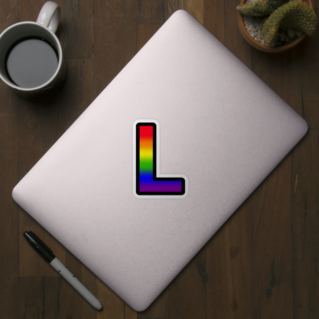 Rainbow Letter L - Rainbow - Sticker | TeePublic
