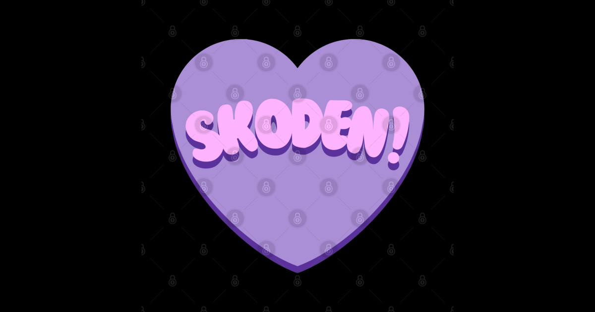 Skoden Heart with Bubble Font - Indigenous - Sticker | TeePublic