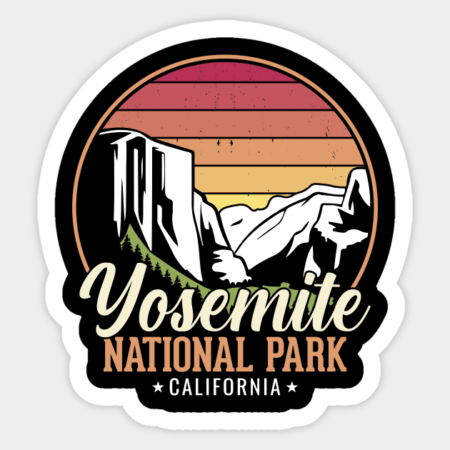 Yosemite National Park - Yosemite National Park - Sticker | TeePublic