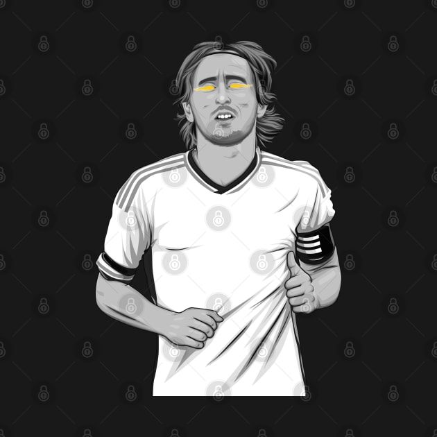 Luka Modric Black and White Version - Soccer Player - T-Shirt | TeePublic