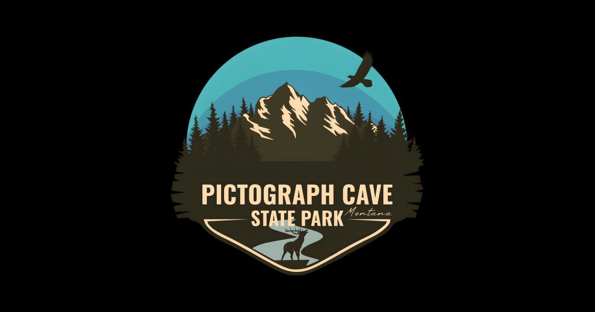 Pictograph Cave State Park Montana - Pictograph Cave - Sticker | TeePublic
