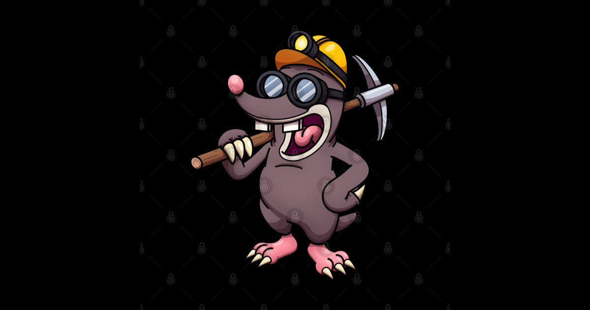 Miner Mole - Miner Mole - Sticker | TeePublic